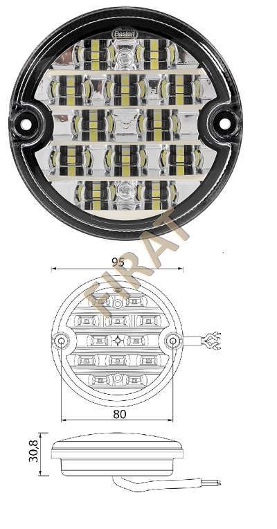 DASTERİ STOP LAMBA LED GERİ VİTES BEYAZ - SAD.DSL-210RL - AĞIR VASITA ...